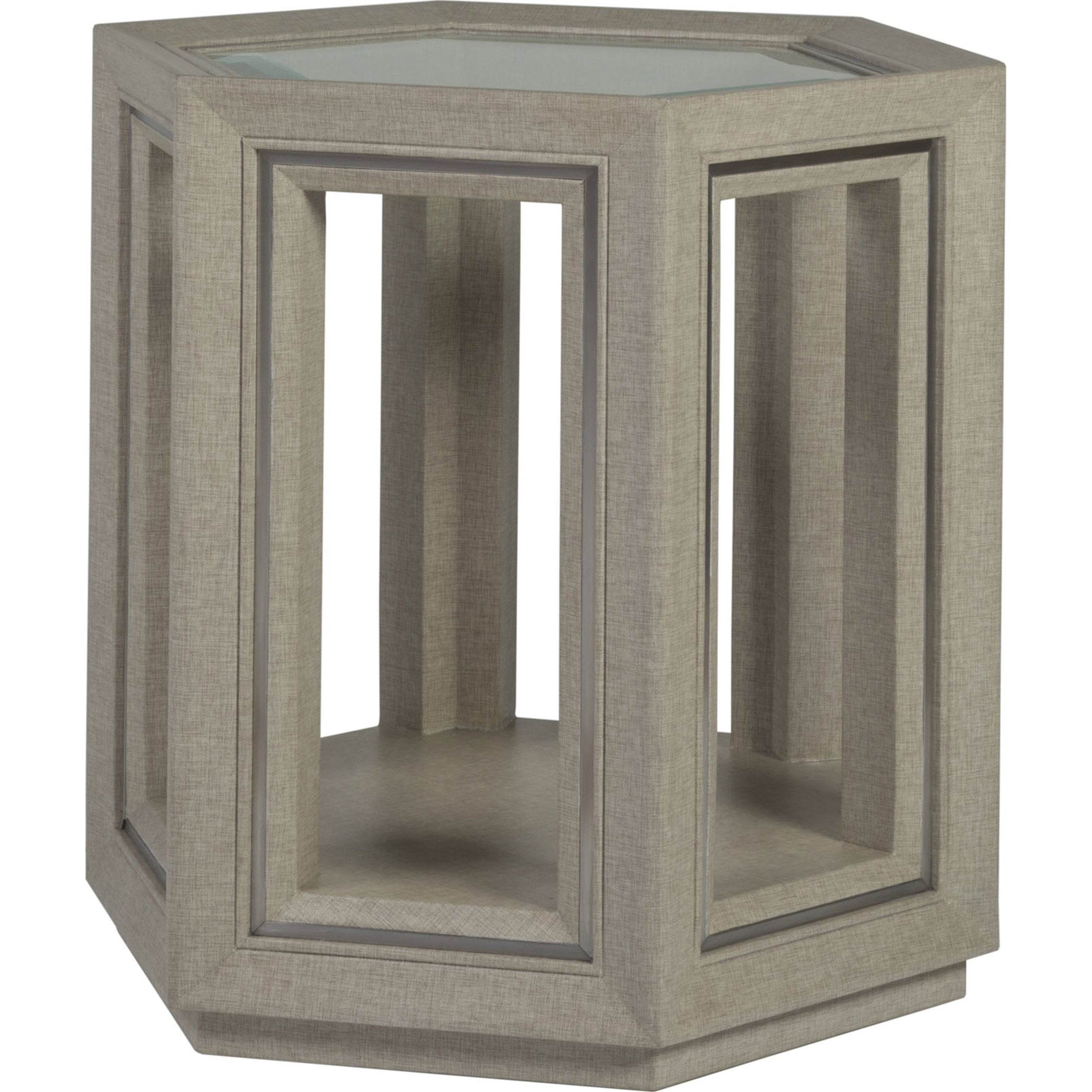Artistica Home Zeitgeist Linen Hexagonal End Table | HedgeApple