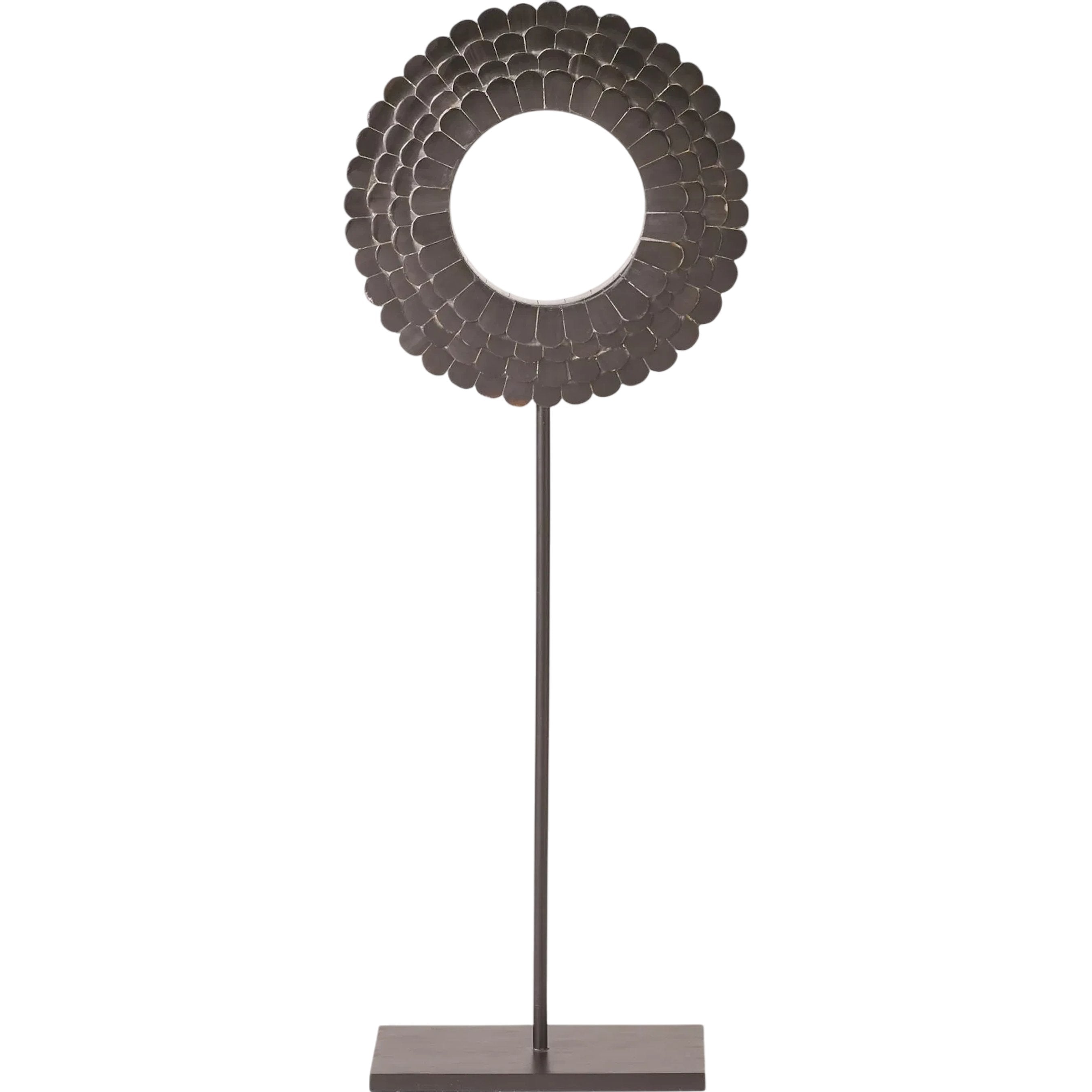 Global Views Four Layer Horn Scalloped Mounted Ring | HedgeApple