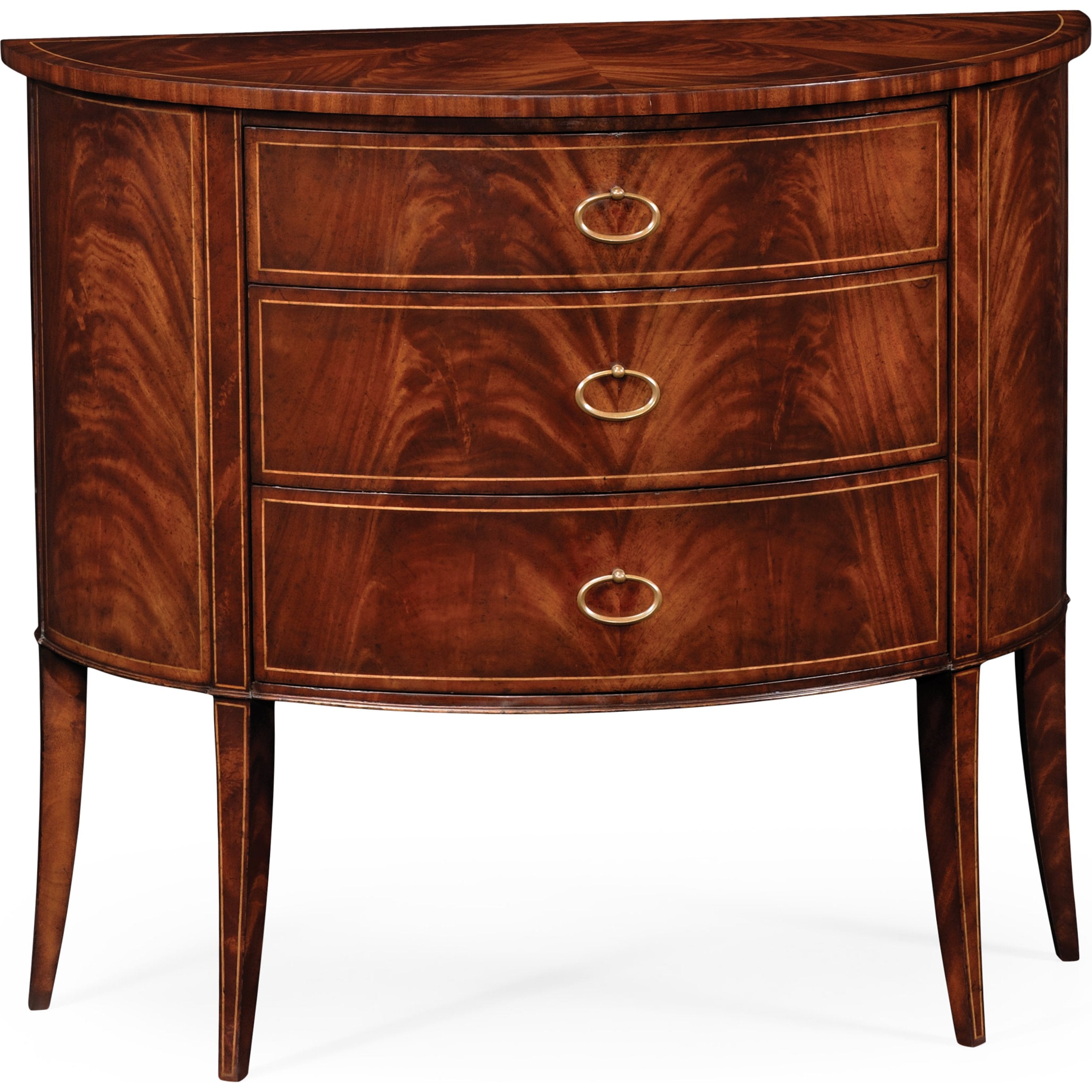 Jonathan Charles Knightsbridge Biedermeier Mahogany Demilune Cabinet ...