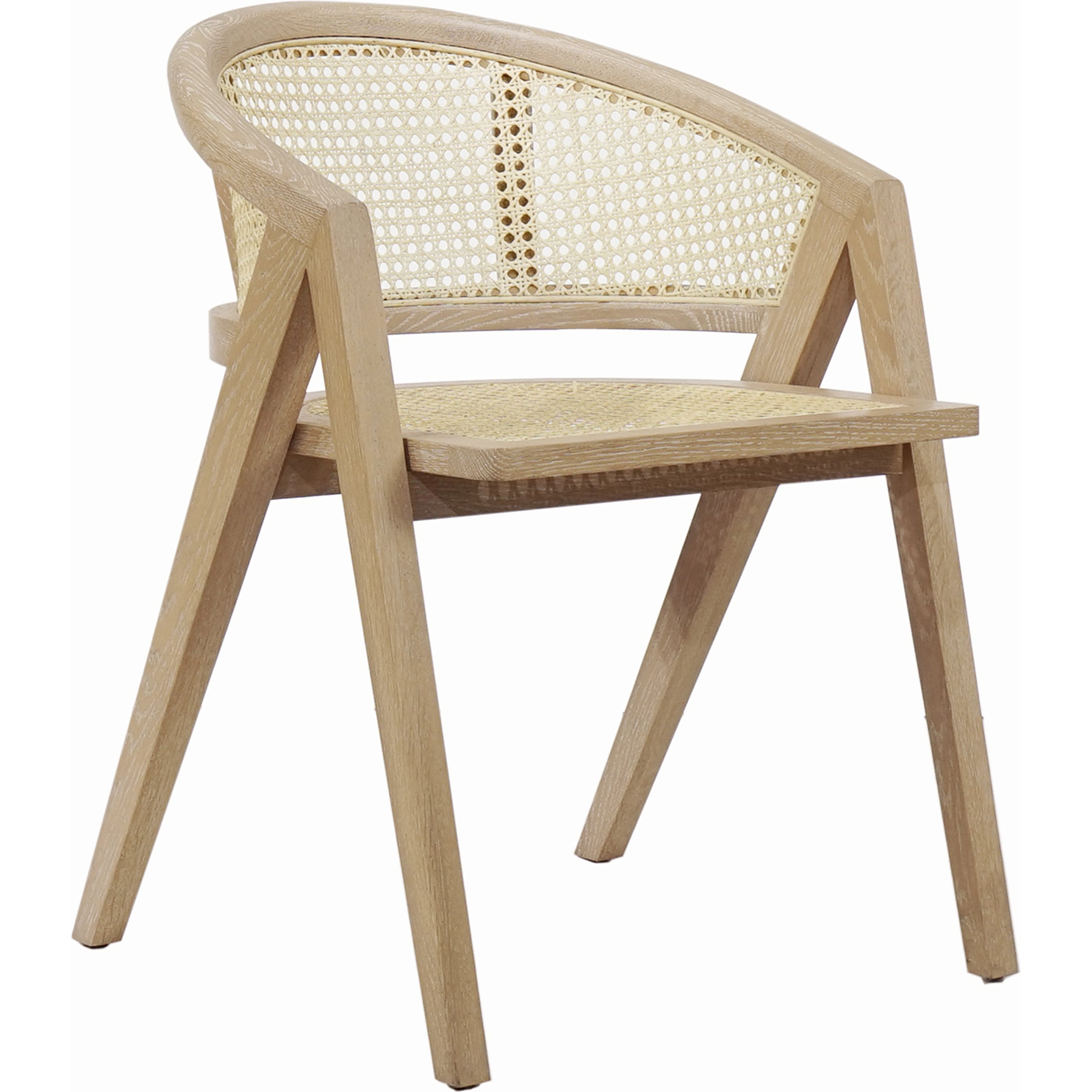 Worlds Away Aero Cane Barrel Back Dining Chair | HedgeApple