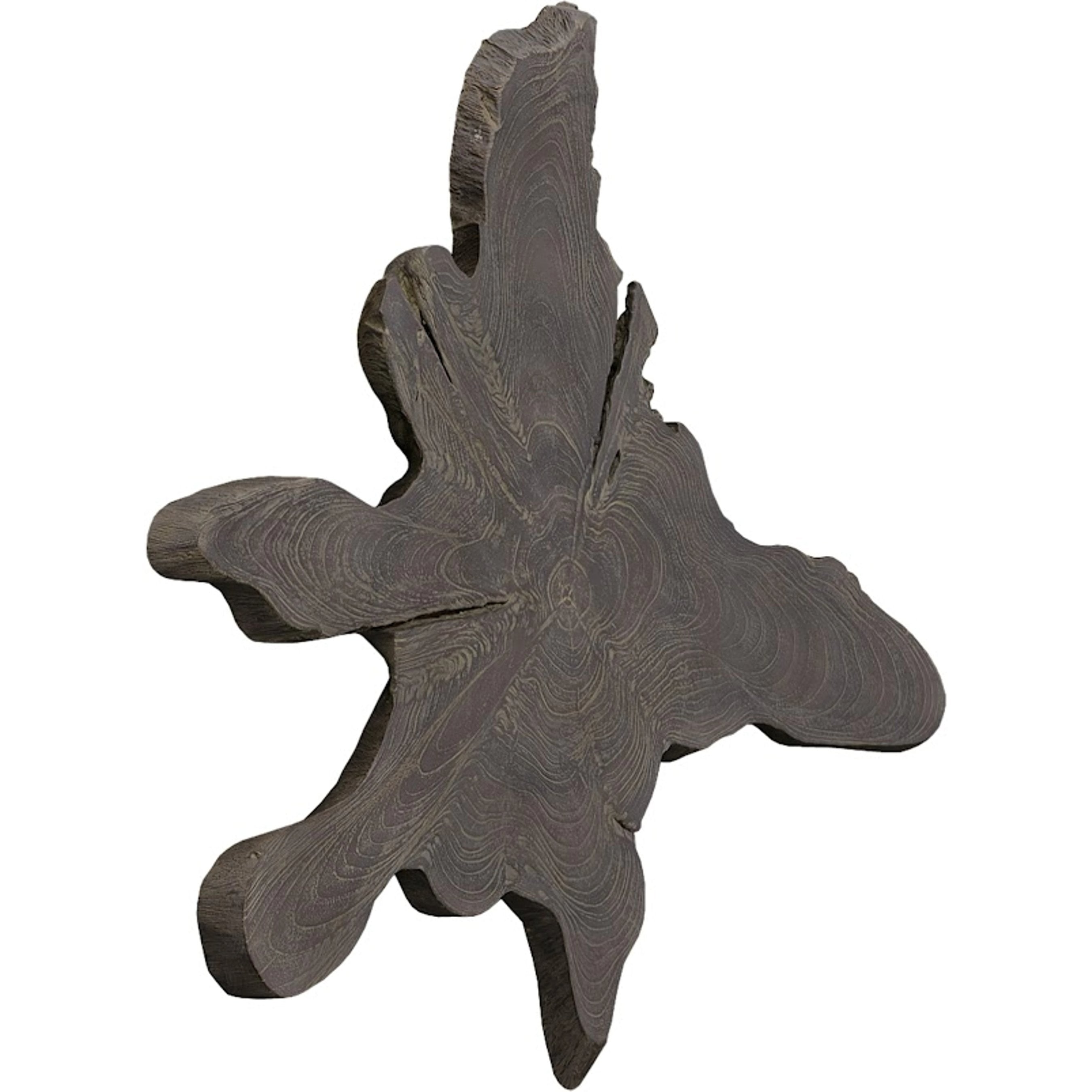 Phillips Collection Freeform Teak Large Wall Slice, Dark Gray | HedgeApple