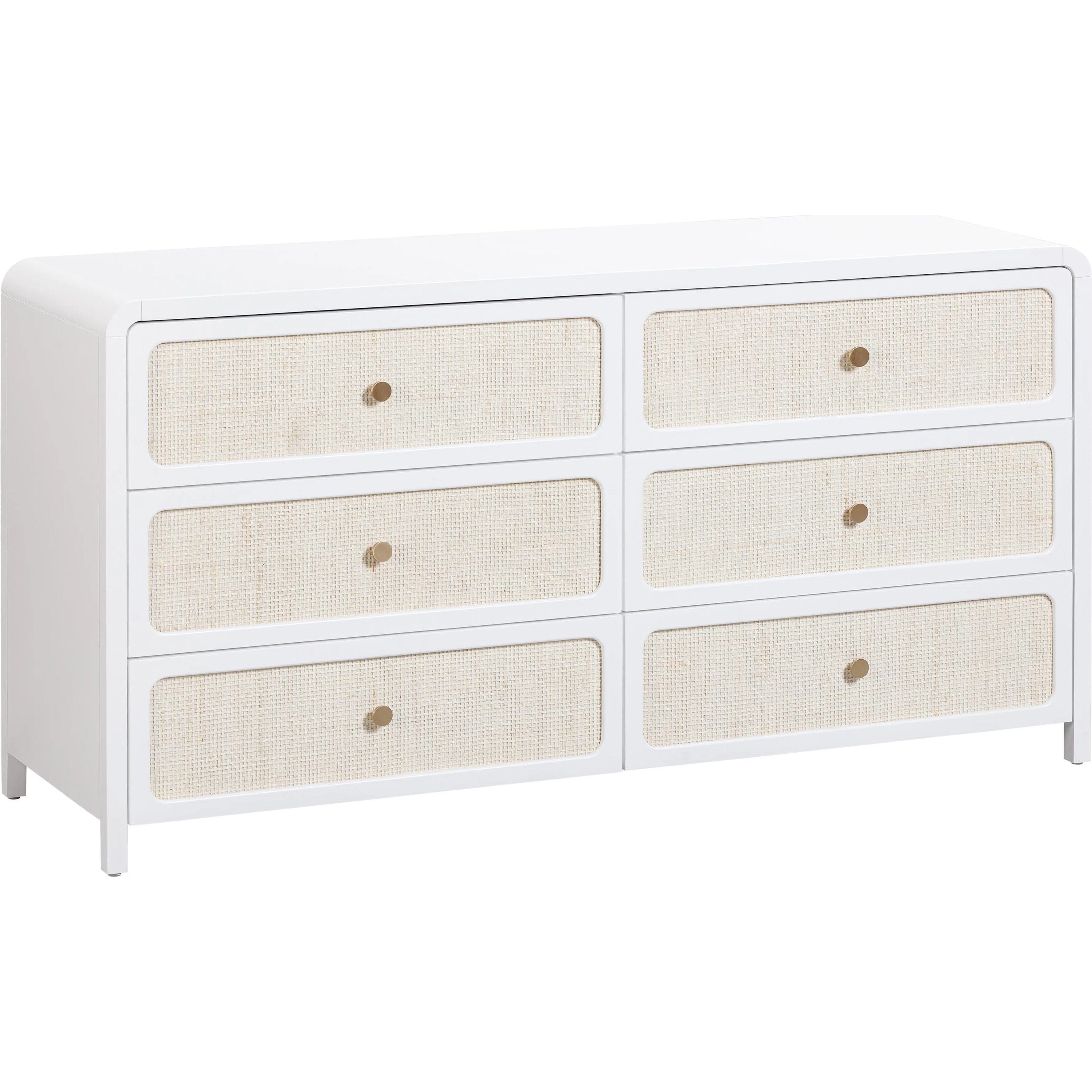 TOV Furniture Patty Rattan 6 Drawer Dresser | HedgeApple