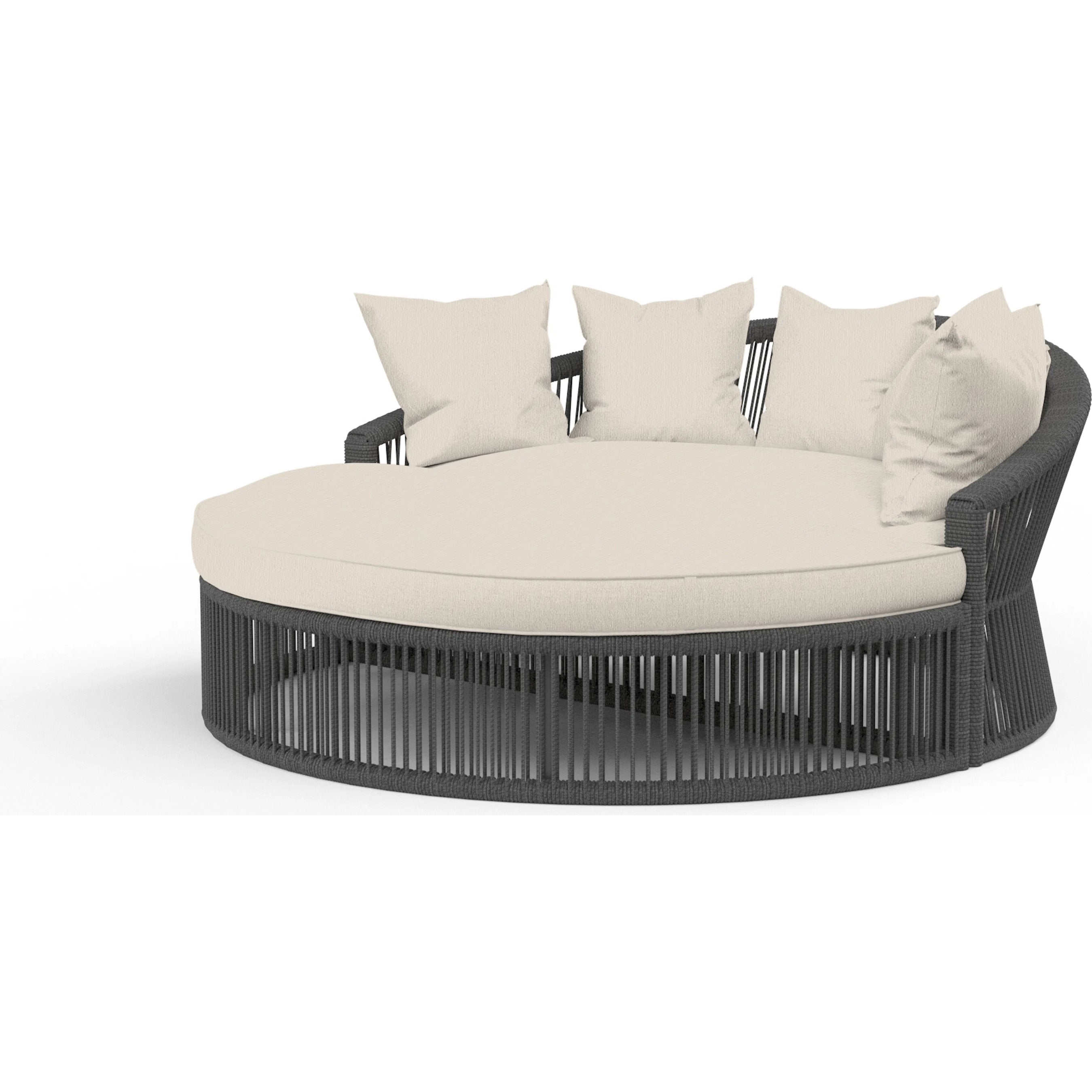 Sunset West Milano Outdoor Daybed in Echo Ash w/ Self Welt | HedgeApple