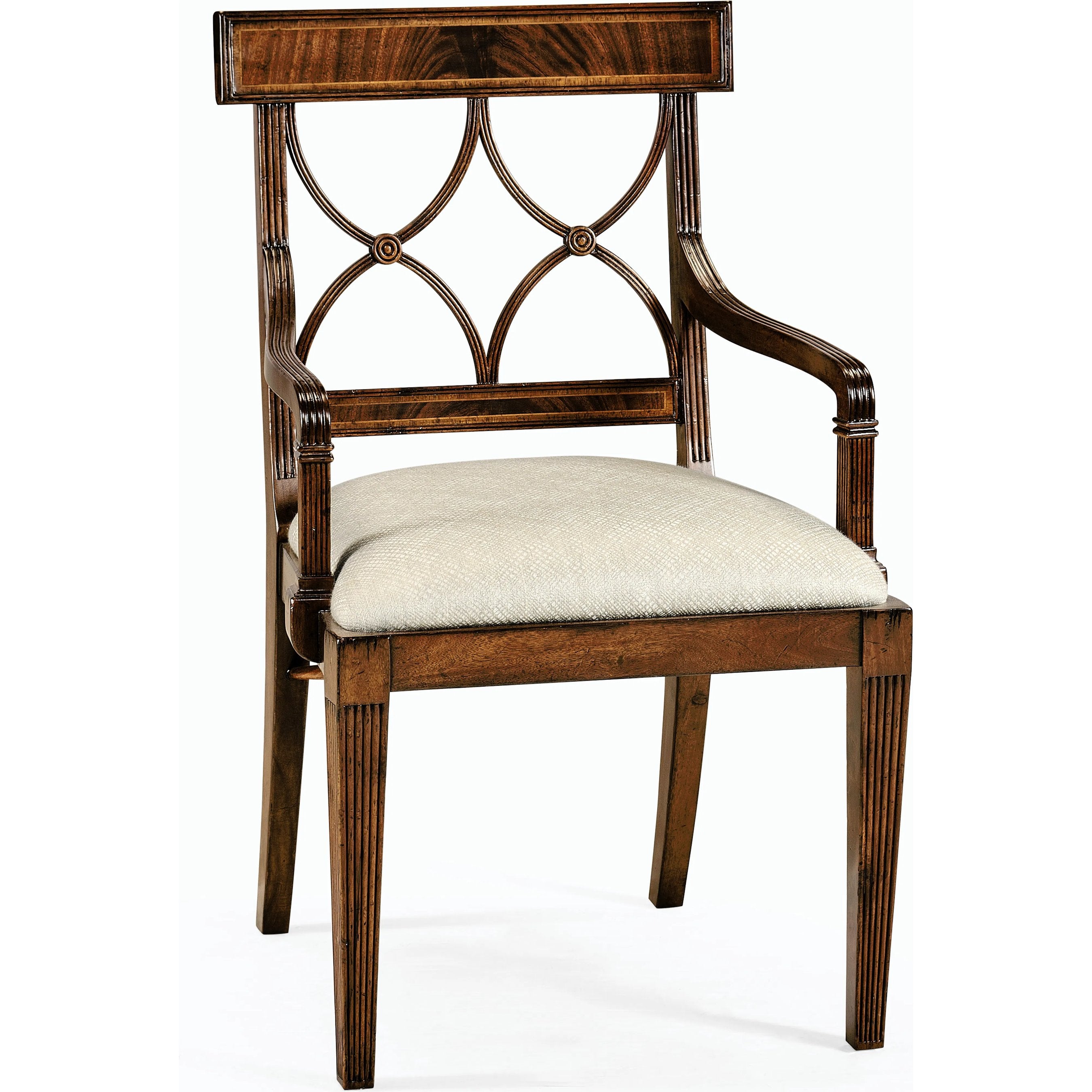 Jonathan Charles Buckingham Regency Mahogany Curved Back Arm Chair ...